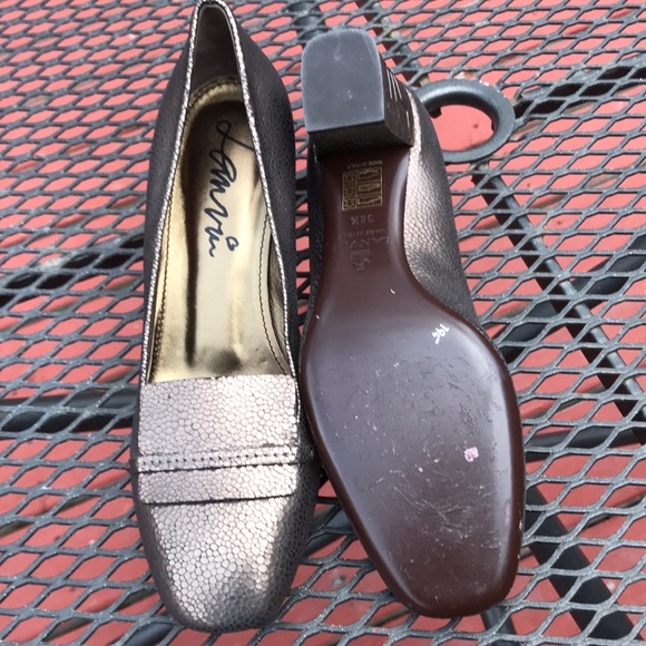 Lanvin | Shoes | Lanvin Block Heel Textured Olive Green 85m L Heel ...